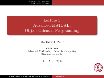 (PDF) Lecture 5: Object-Oriented Programming