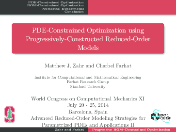 (PDF) PDE-Constrained Optimization using Progressively-Constructed Reduced-Order Models
