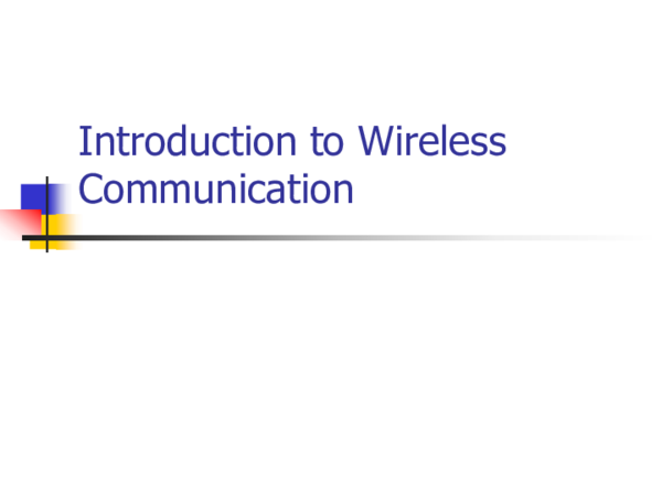 (PPT) Introduction to Wireless Communication Radio Communication