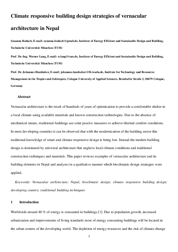 (PDF) Climate responsive building design strategies of vernacular ...