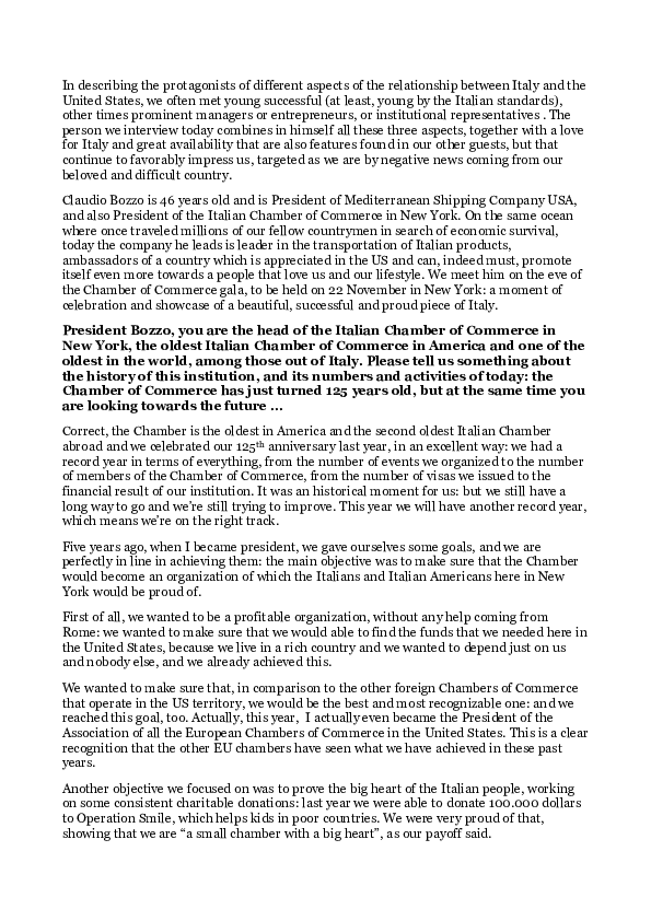 (DOC) Interview with Claudio Bozzo