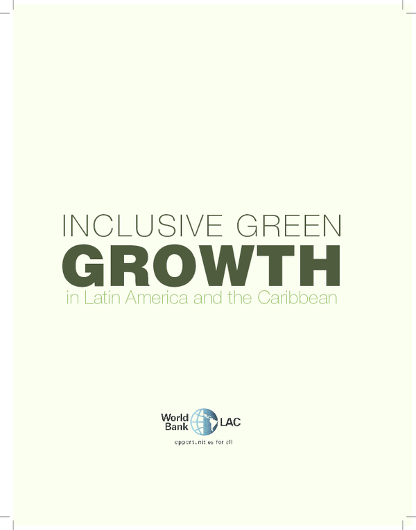 (PDF) INCLUSIVE GREEN GROWTH in Latin America and the Caribbean
