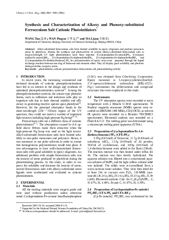 (PDF) Synthesis and Characterization of Alkoxy and Phenoxy-substituted ...