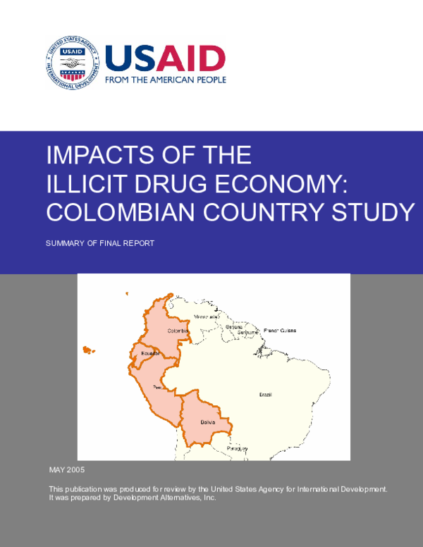 (PDF) Impacts of the Illicit Drug Economy. Colombian Country Study
