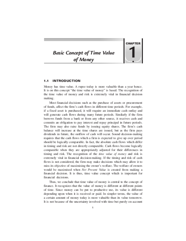 (PDF) The Time Value Of Money