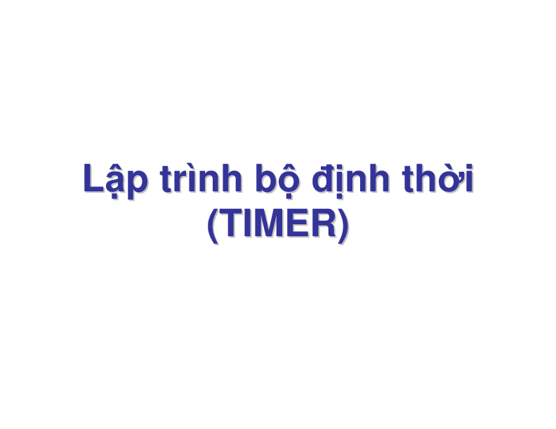 (PDF) Timer - Counter - Interrupt