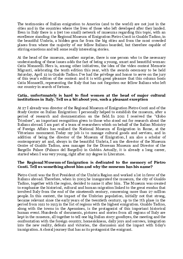 (DOC) Interview with Catia Monacelli