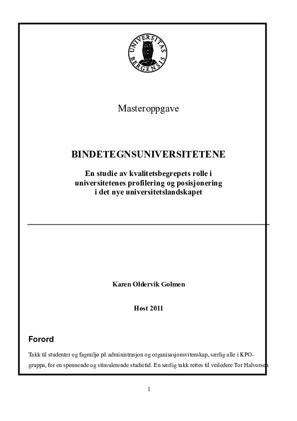 (PDF) Masteroppgave BINDETEGNSUNIVERSITETENE En studie av ...