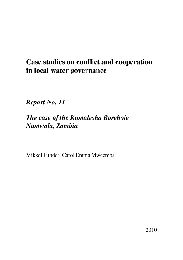 (PDF) Muchila borehole - case study on conflict and cooperation in ...