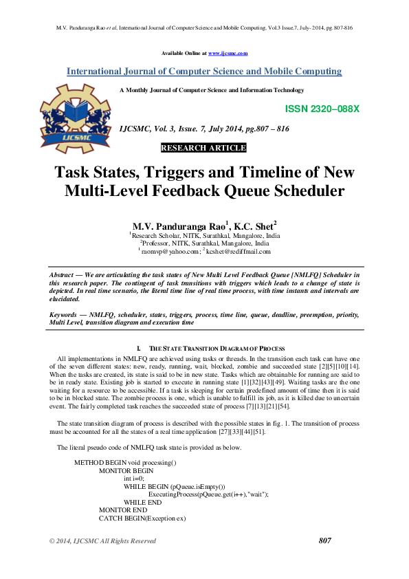 multilevel feedback queue implementation