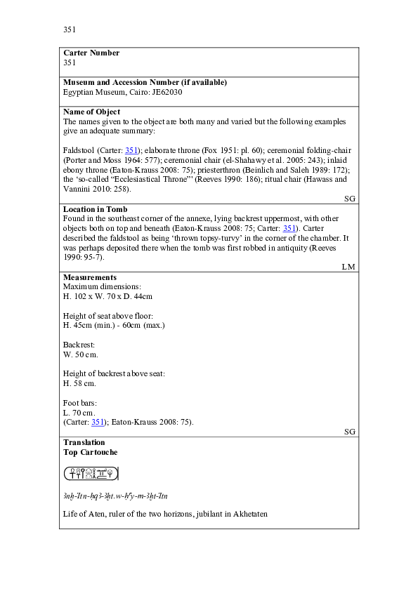 (PDF) Carter Object no. 351 Faldstool