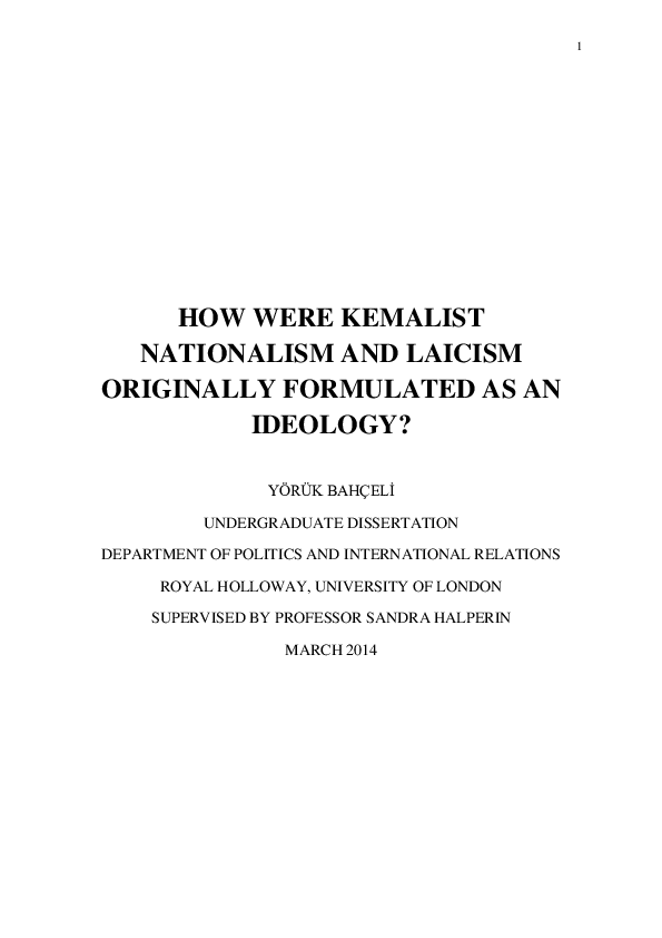 (DOC) How were Kemalist nationalism and laicism originally formulated ...