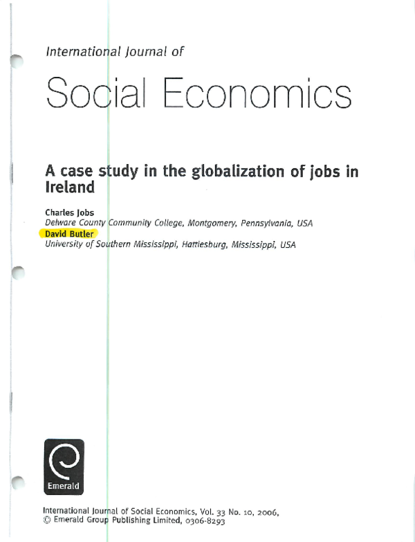 (PDF) A Case Study in the Globalization of Jobs in Ireland
