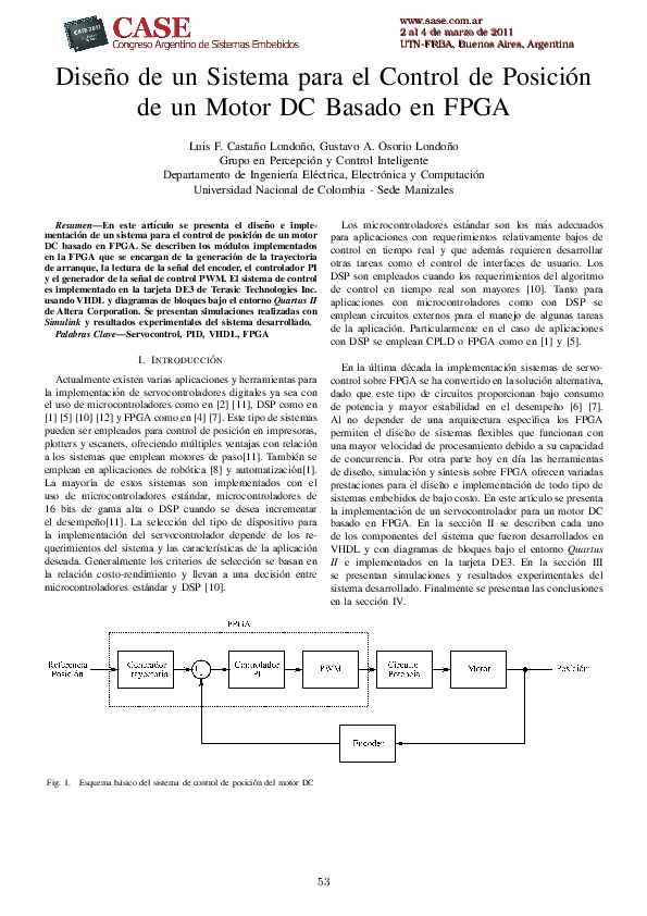 (PDF) Control embebido picion del motor PID