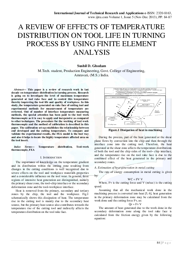 (PDF) A Review Of Effects Of Temperature Distribution On Tool Life In Turning Process By Using ...