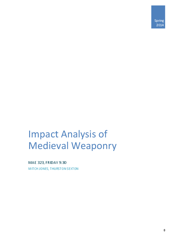 (DOC) Impact Analysis of Medieval Weaponry