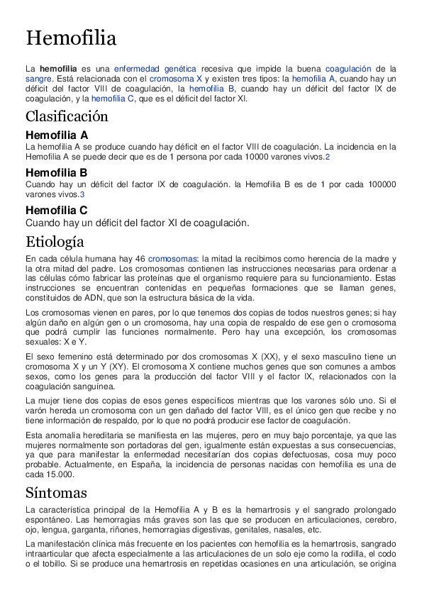 (DOC) Hemofilia