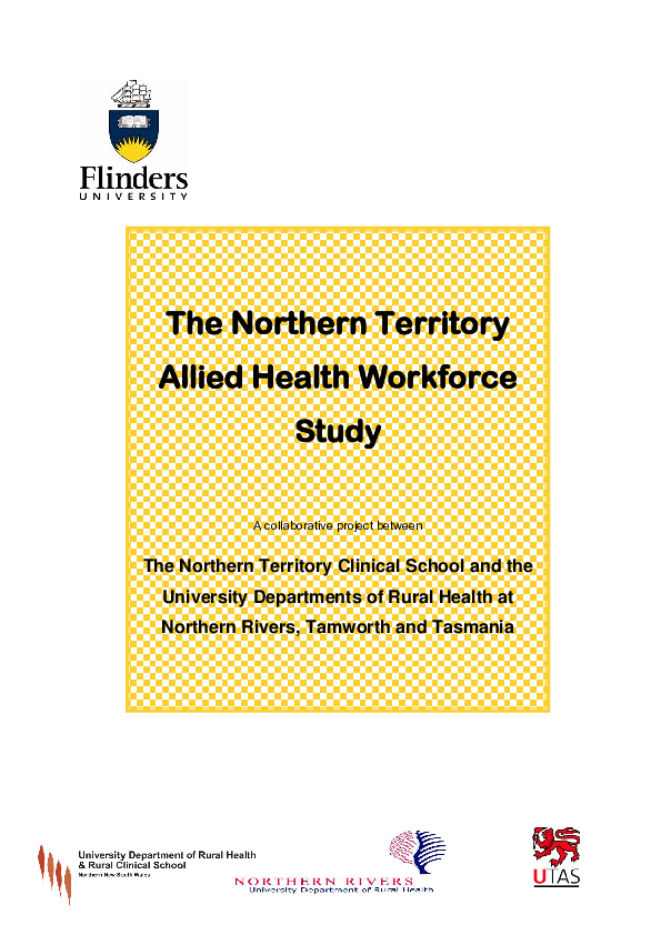 (PDF) The Northern Territory Allied Health Workforce Study The Northern ...