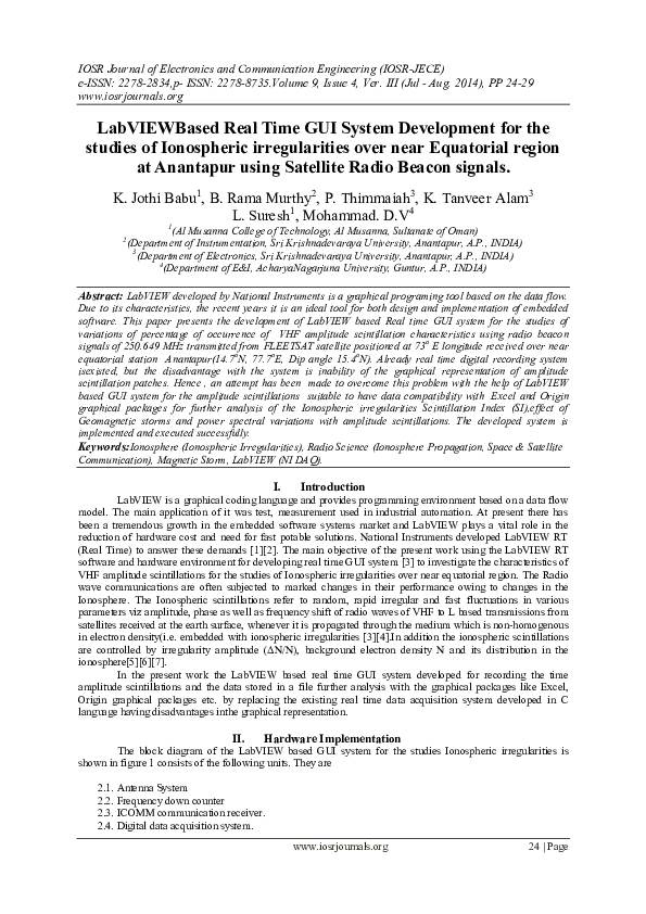(PDF) LabVIEWBased Real Time GUI System Development for the studies of ...