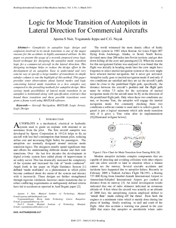 (PDF) Logic for Mode Transition of Autopilots in Lateral Direction for ...