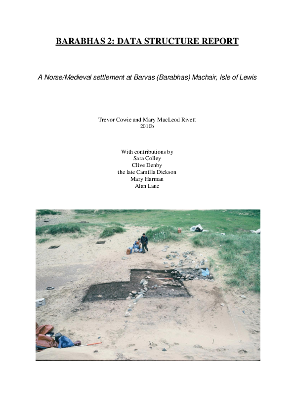(PDF) BARABHAS 2: DATA STRUCTURE REPORT: A Norse-Mediaeval Site on ...