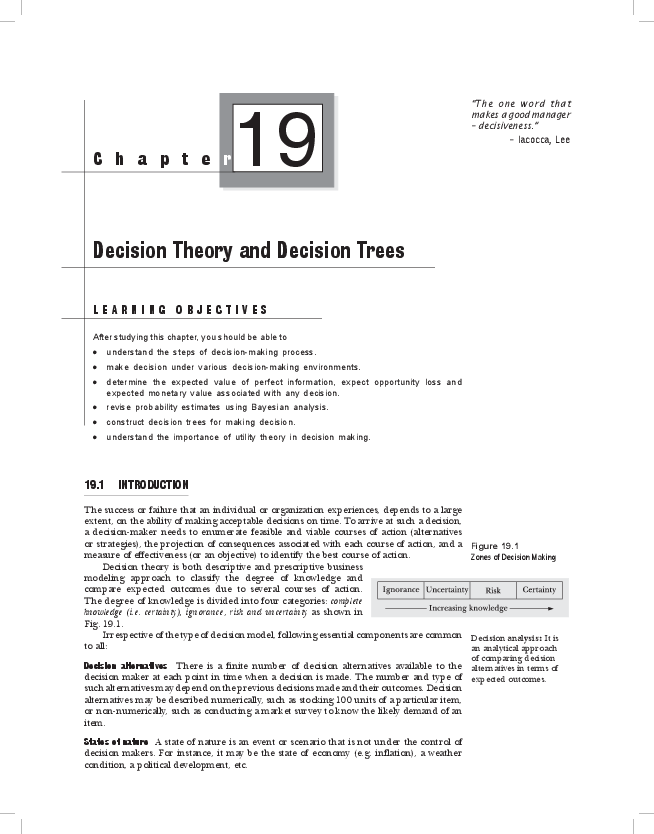 (PDF) Decision Theory and Decision Trees