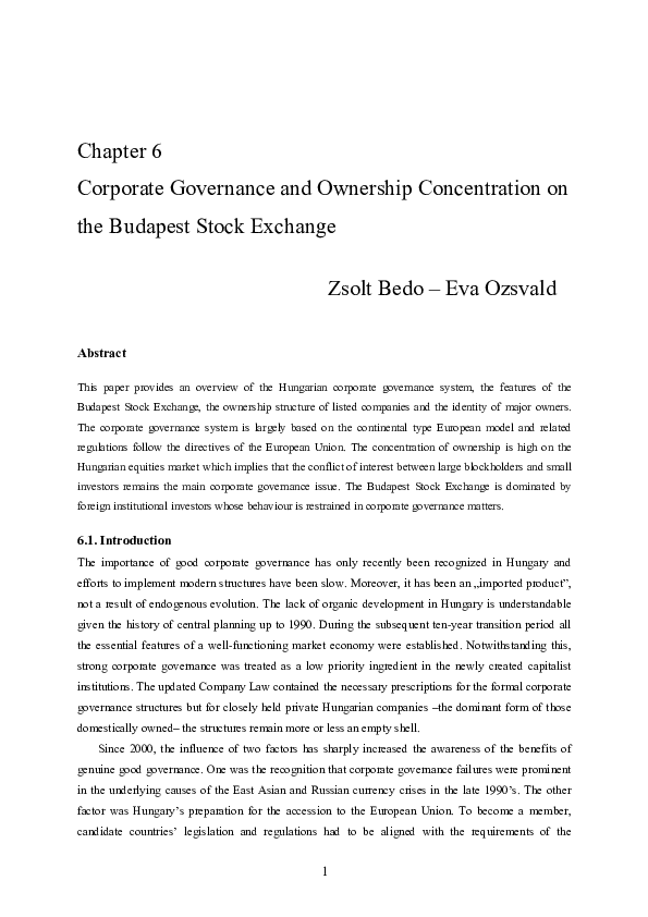 (PDF) The impact of ownership concentration, and identity on company ...