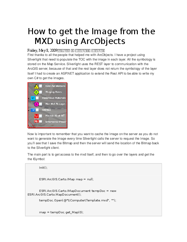Doc How To Get The Image From The Mxd Using Arcobjects Srikanth Thalla