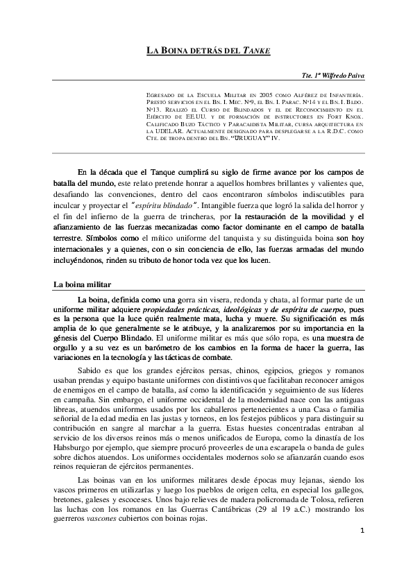 (PDF) LA BOINA DETRÁS DEL TANKE
