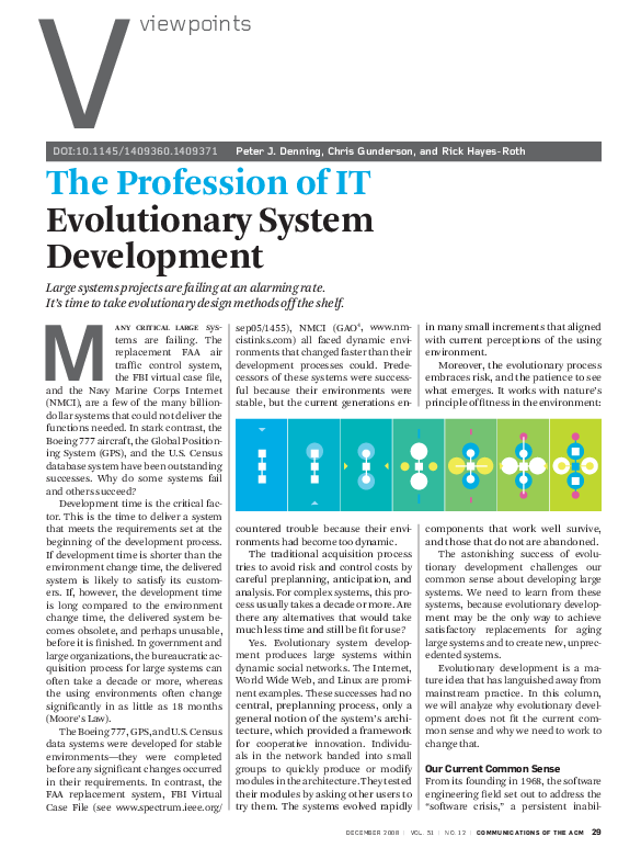 (PDF) Evolutionary System Development