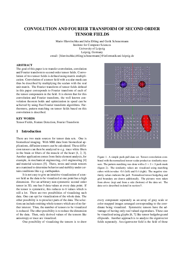 (PDF) CONVOLUTION AND FOURIER TRANSFORM OF SECOND ORDER TENSOR FIELDS