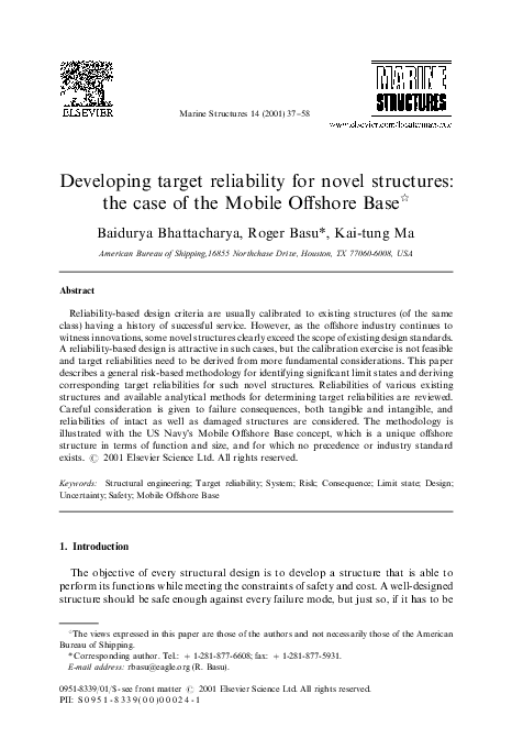 (PDF) Developing target reliability for novel structures: the case of ...