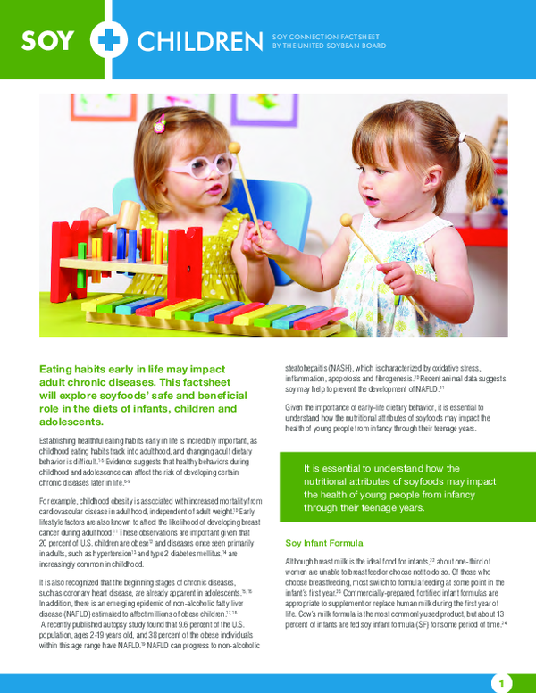 (PDF) soy for infants children adolescents