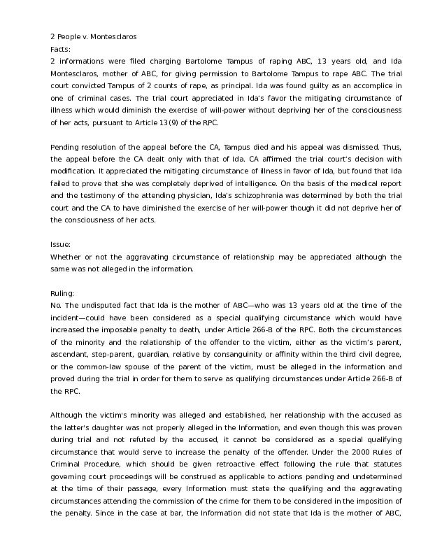 (DOC) Rule 120, Judgment, 2 People v. Montesclaros