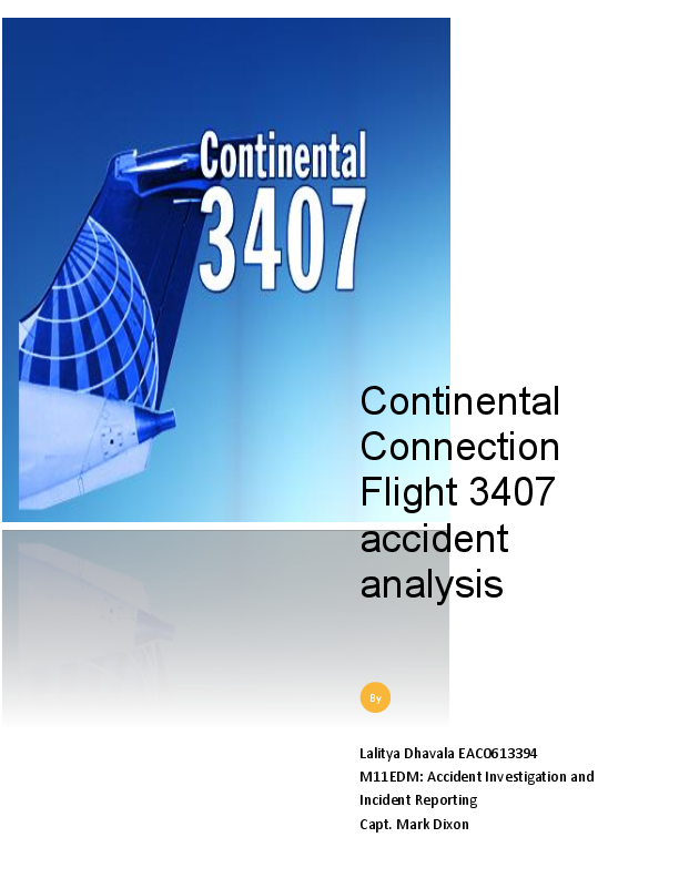 (PDF) Colgan Air Flight 3407 accident analysis