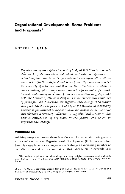 (PDF) Organizational development problems