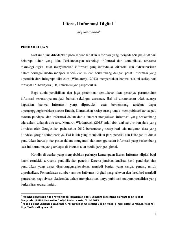 (DOC) Literasi Informasi Digital