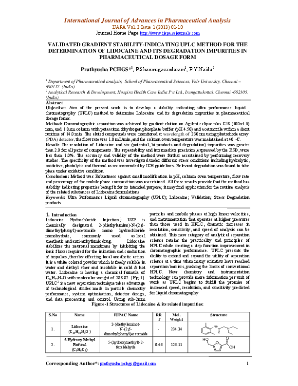 (PDF) VALIDATED GRADIENT STABILITY-INDICATING UPLC METHOD FOR THE ...