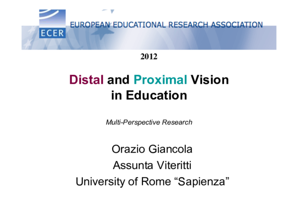 (PDF) Distal and Proximal Vision in Education Multi-Perspective Research