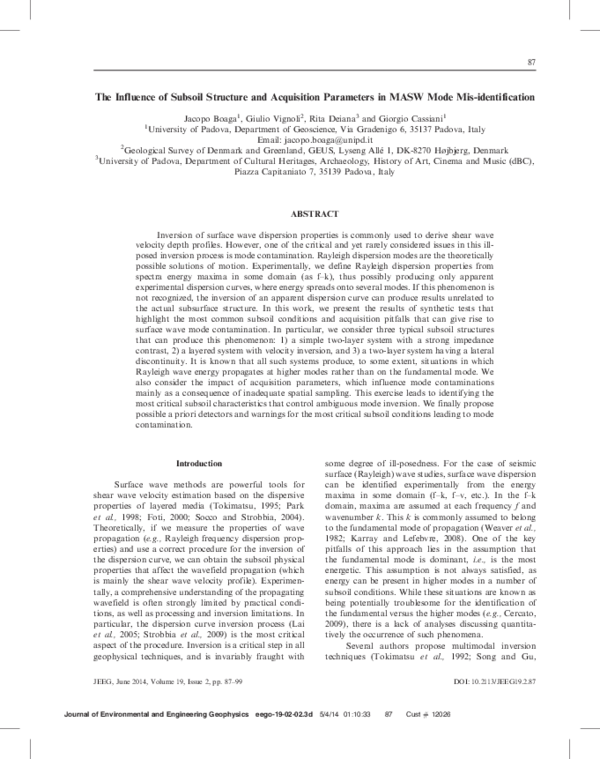 (PDF) The Influence of Subsoil Structure and Acquisition Parameters in ...