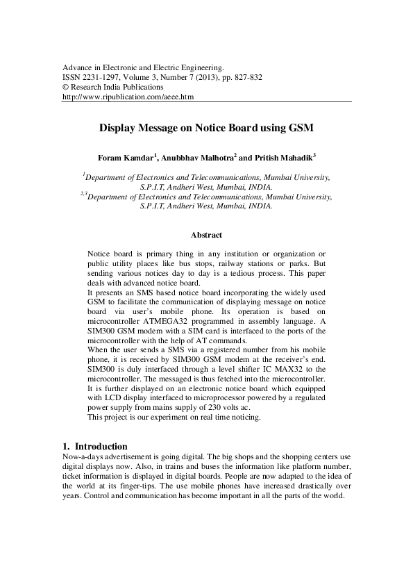 (PDF) WIRELESS NOTICE BOARD BASED ON ARDUINO AND GSM TECHNOLOGY ...