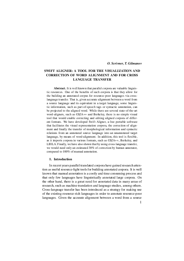 bitext word alignment