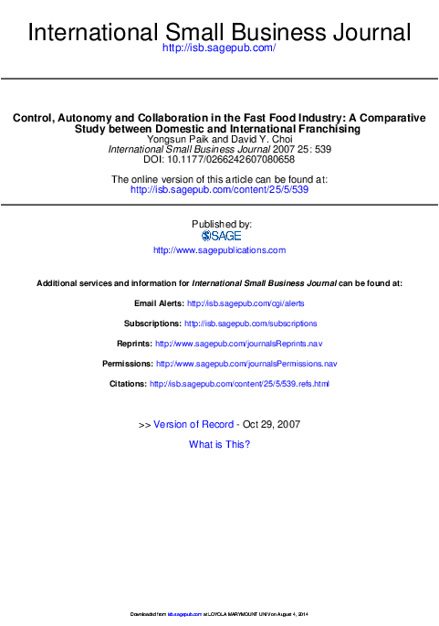(PDF) KFC & Global Fast Food Industry - Case Analysis | Shohag Ali ...