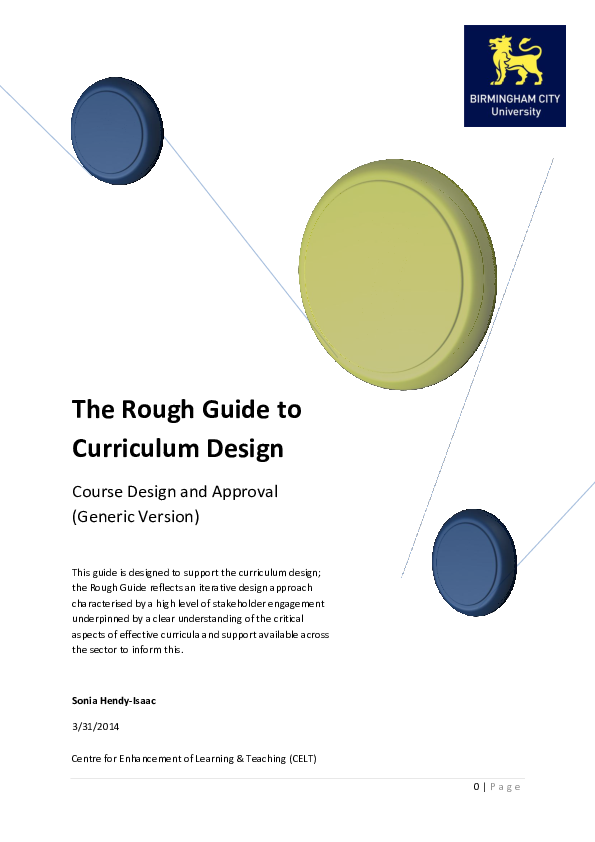 (PDF) The Rough Guide to Curriculum Design