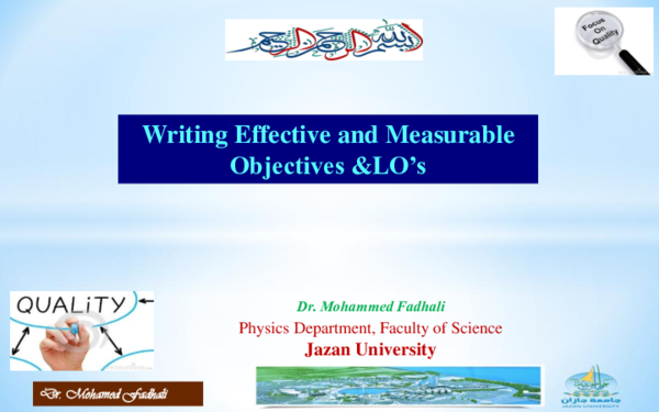 (PDF) How to write effective and measurable learning objectives & outcomes