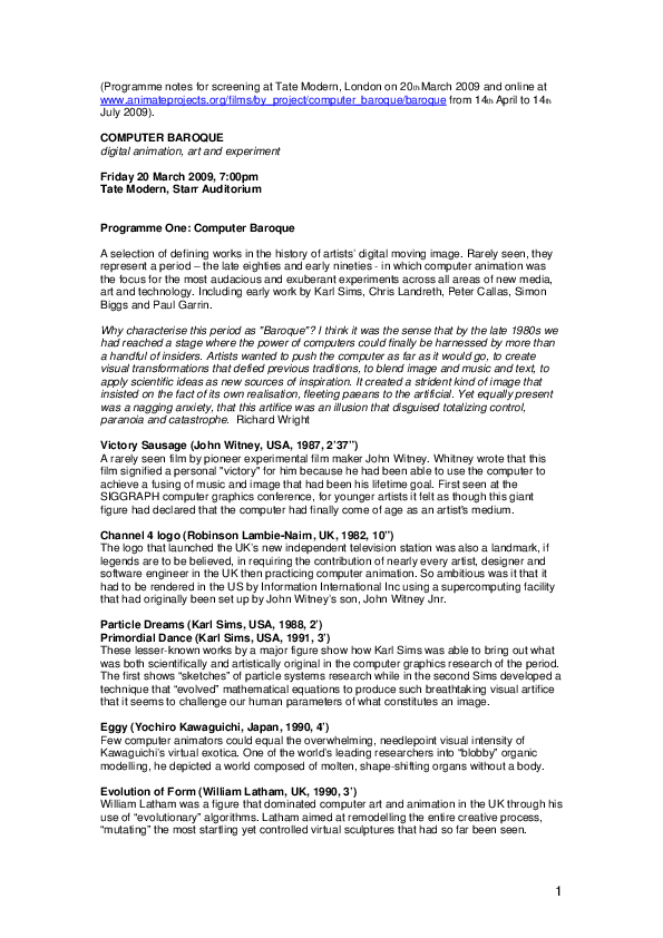 (PDF) Computer Baroque: Computer Animation 1987 - 1995