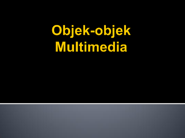 (PPT) Obyek Multimedia