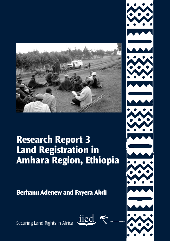 (PDF) Research Report 3 Land Registration in Amhara Region, Ethiopia
