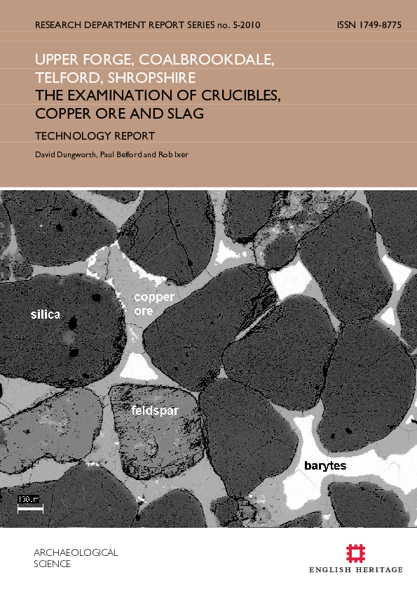 (PDF) Upper Forge, Coalbrookdale, Telford, Shropshire: The Examination ...