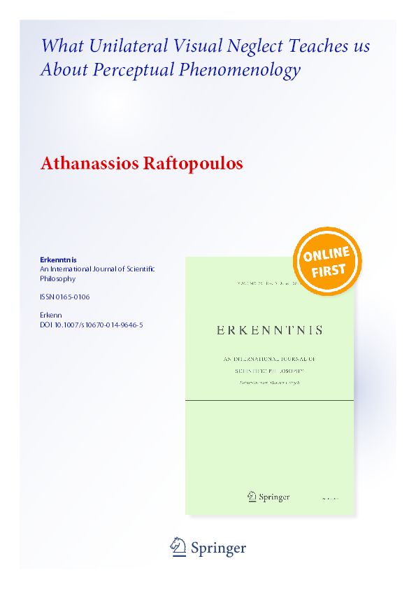 (PDF) What Unilateral Visual Neglect Teaches us About Perceptual ...